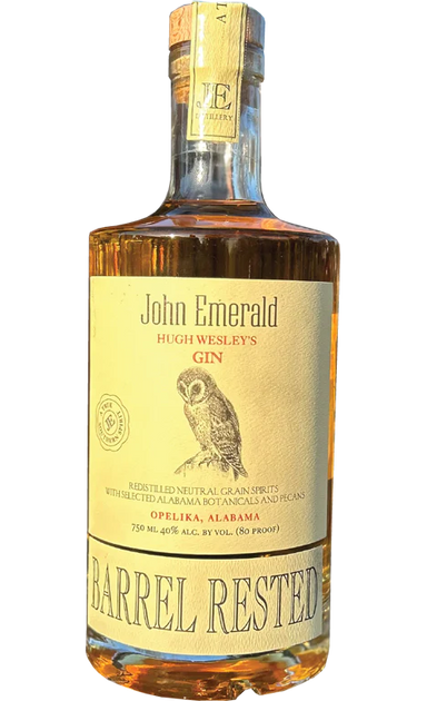 John Emerald Hugh Wesleys Gin Barrel Rested 750 ML – LiquorVerse