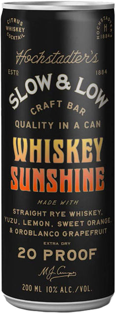 Hochstadter's Slow & Low Whiskey Sunshine 200ml 4pk – LiquorVerse