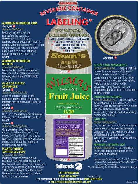 California Bottle Tax CRV 4 Pack 4 Pack – LiquorVerse