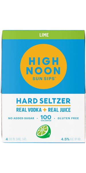 High Noon High Noon Sun Sips Hard Seltzer Lime (4pack) 355ml – LiquorVerse