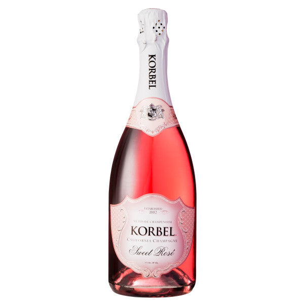 Korbel California Sweet Rose Sparkling Champagne 750 ml – LiquorVerse