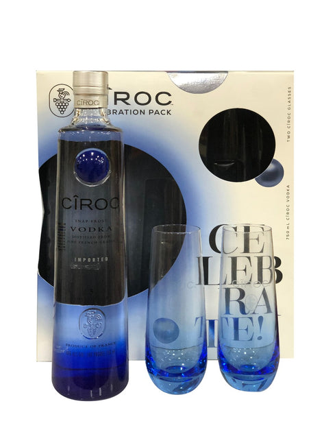 Ciroc Vodka Gift Set with glasses 750ml – LiquorVerse
